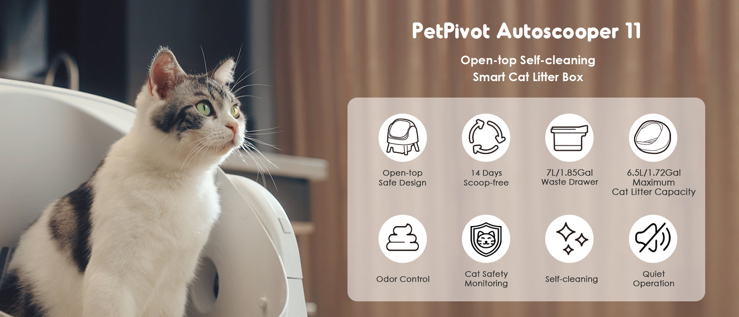 Autoscooper 11 Open-top Self-cleaning Smart Cat Litter Box-PetPivot